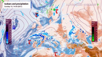 Maps show how high pressure in the Atlantic is pushing cold air to the ...