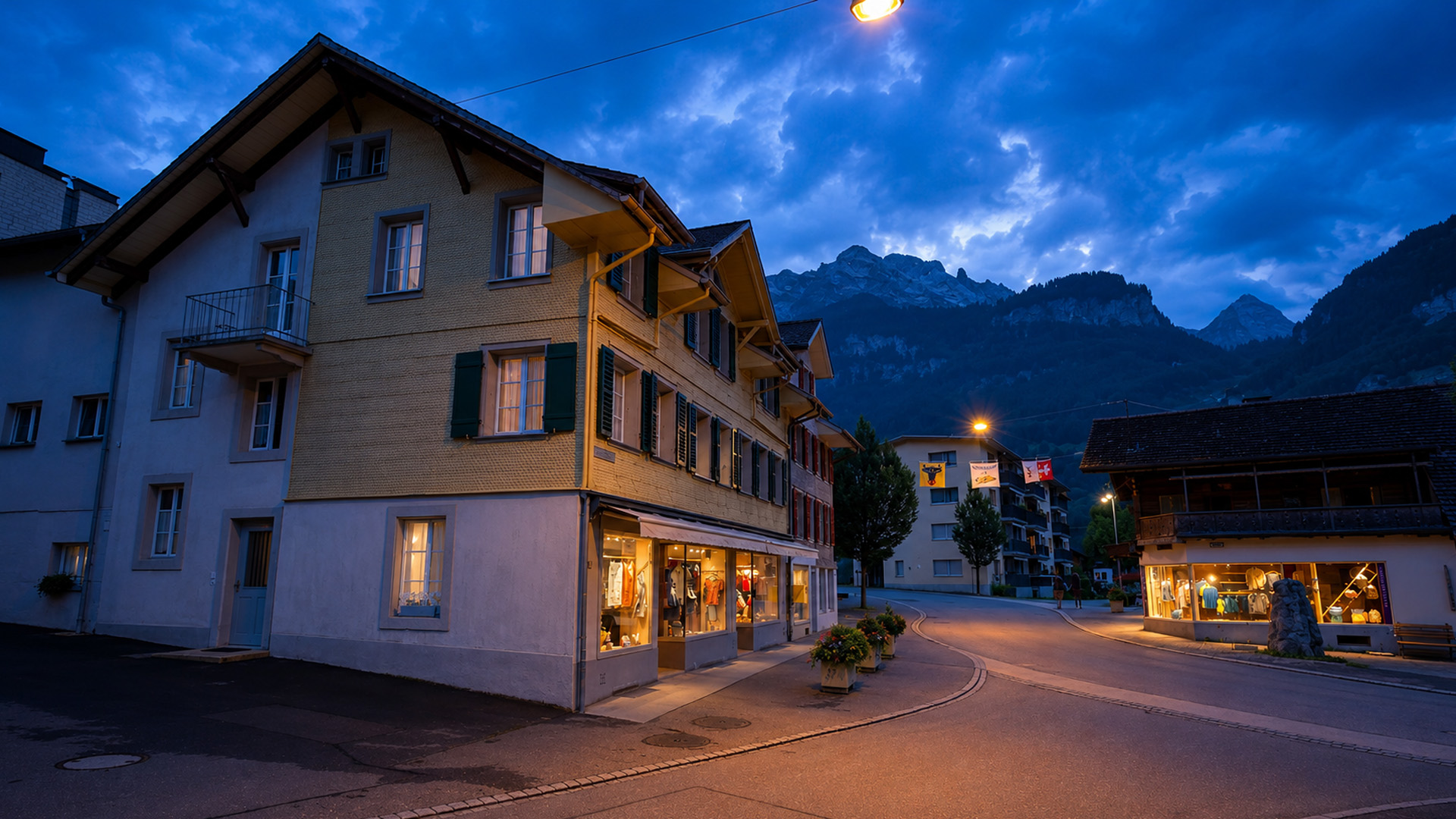 Meiringen Switzerland offers a scenic evening stroll (4K)