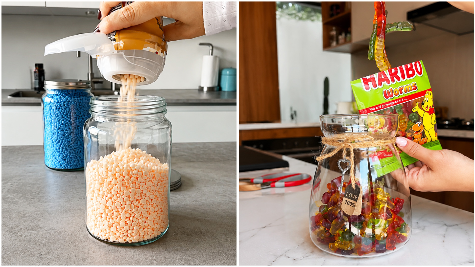Réassort des bocaux de bonbons colorés et organisation gourmande de la ...