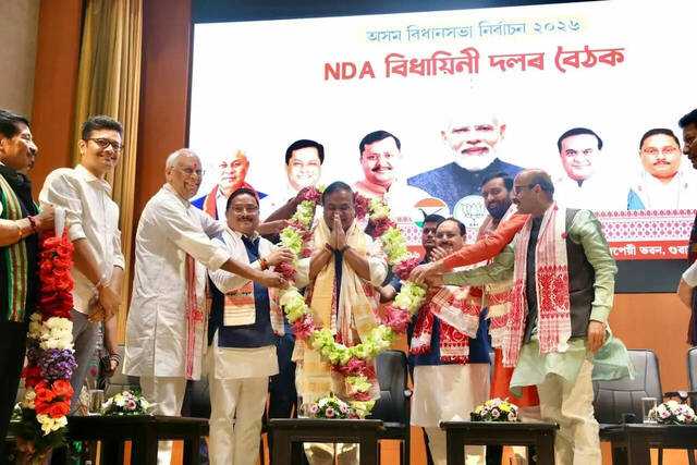 Himanta Biswa Sarma re-elected as BJP legislature party leader in Assam
