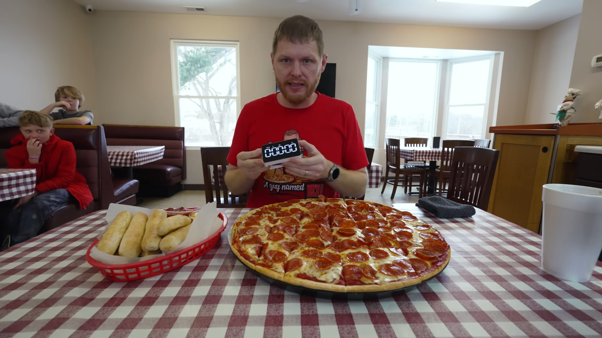 Taking on the 100 pounder pizza challenge