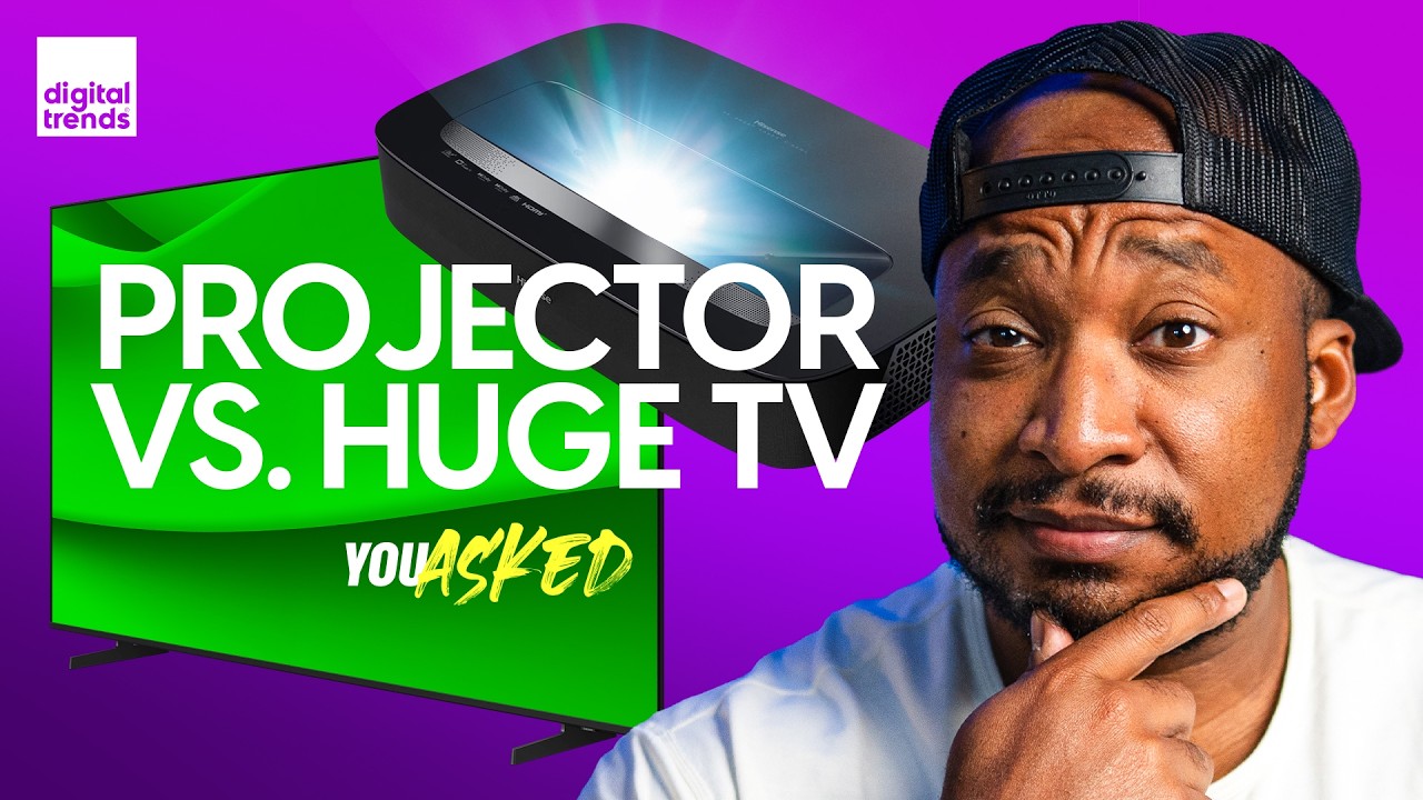 Compare versatile home projectors against massive smart television screens