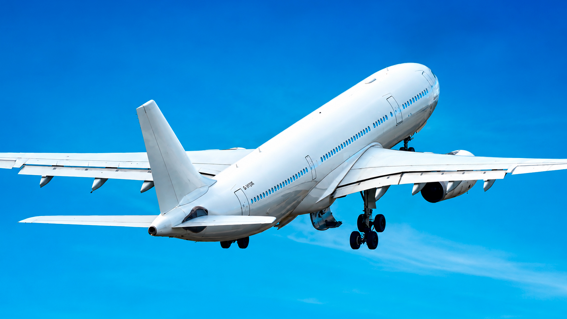 Empty A330 rockets off the runway