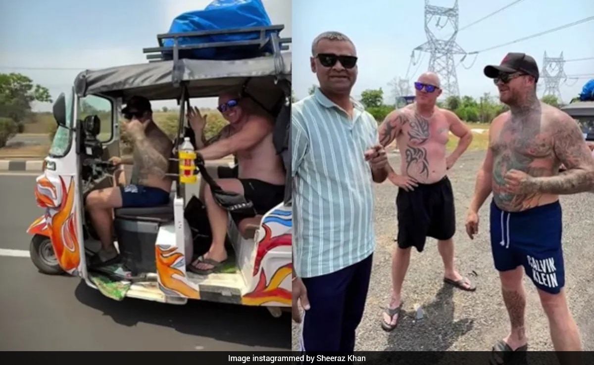 Two Australian tourists explore India in an auto-rickshaw, viral video ...