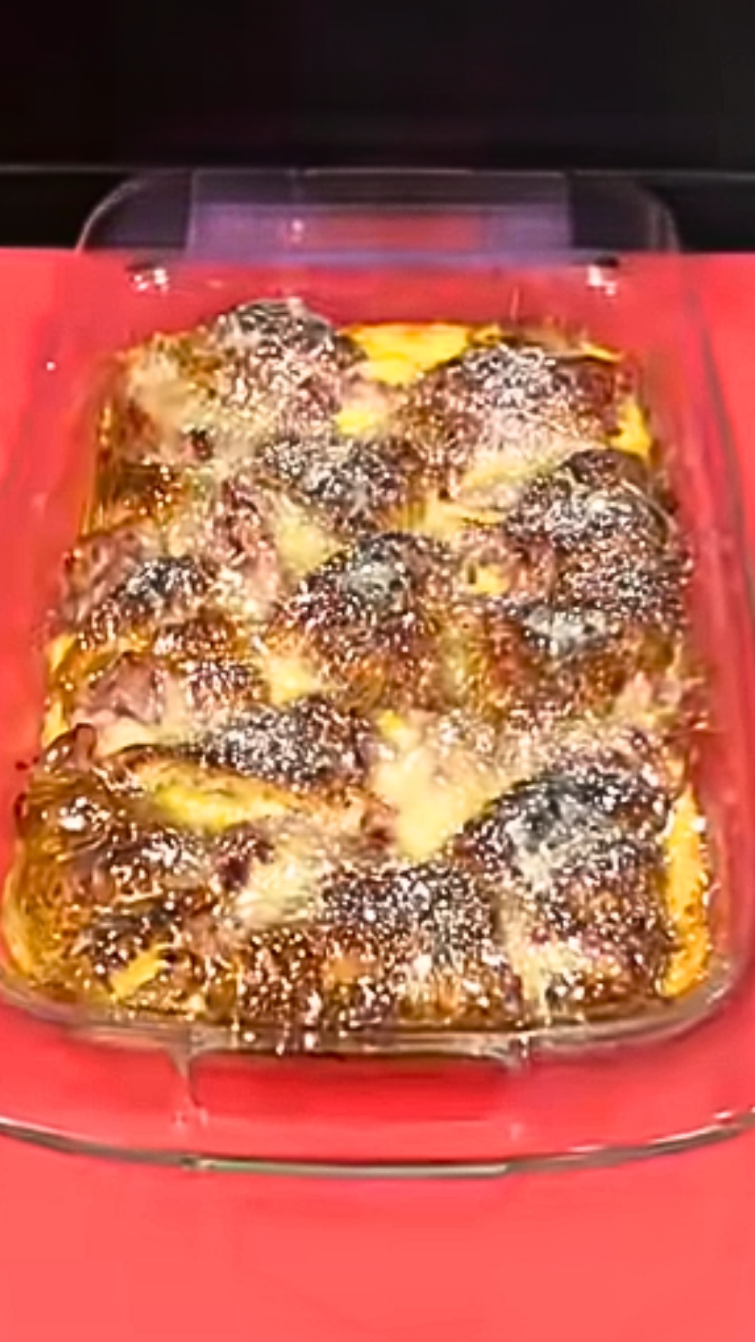 Ham and cheese croissant casserole bake