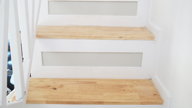 DIY wood stair treads that would normally cost thousands