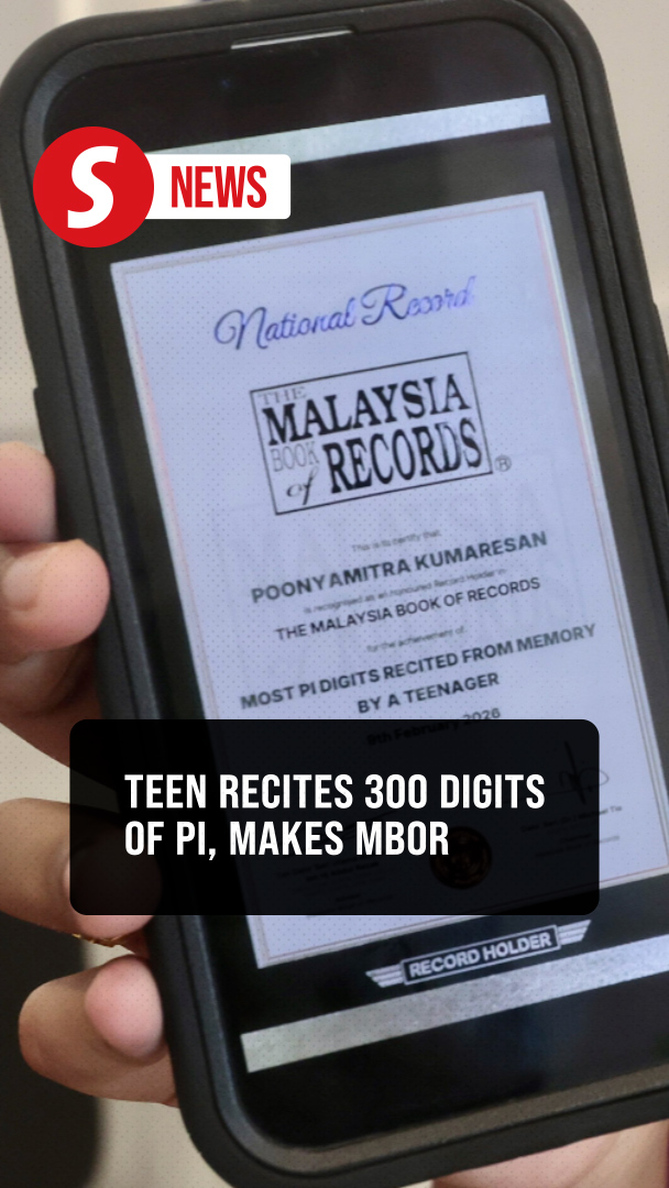 Passion for numbers earns teen spot in Malaysia Book of Records