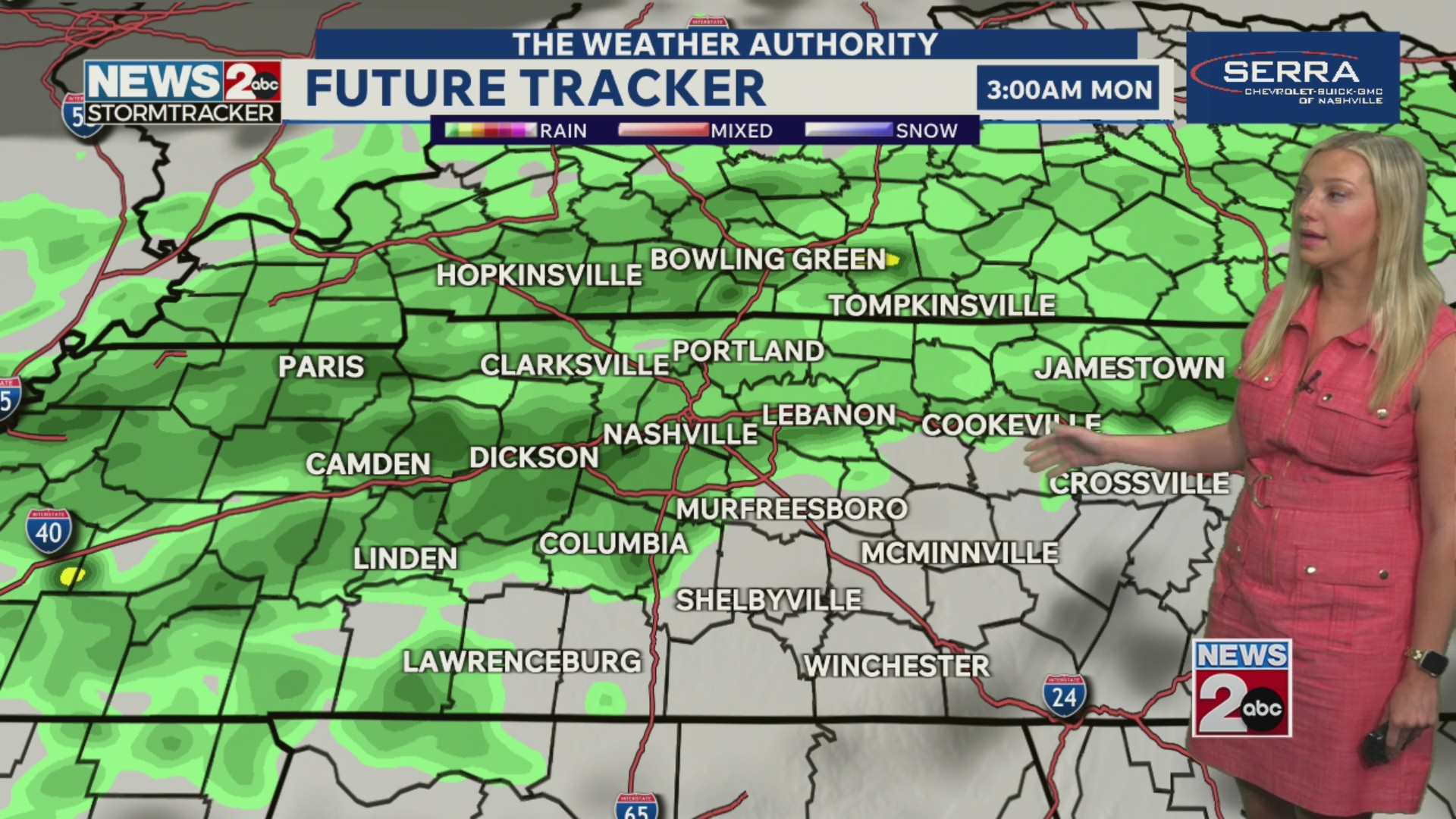 Rain moves in tonight after Mother's Day