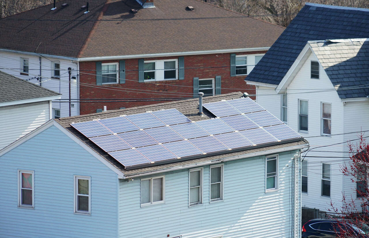 Commentary: Want more solar but less solar-panel sprawl? Look up.