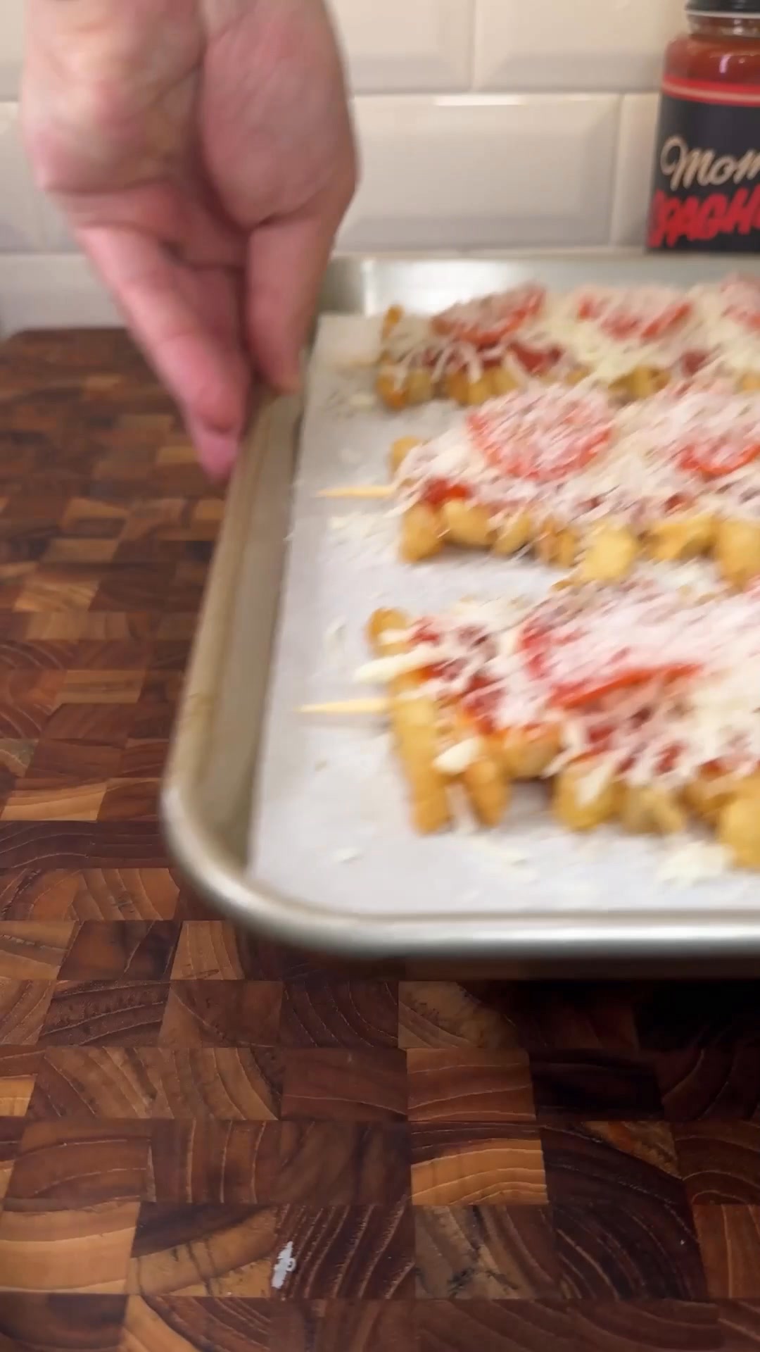 Pizza fries skewers recipe