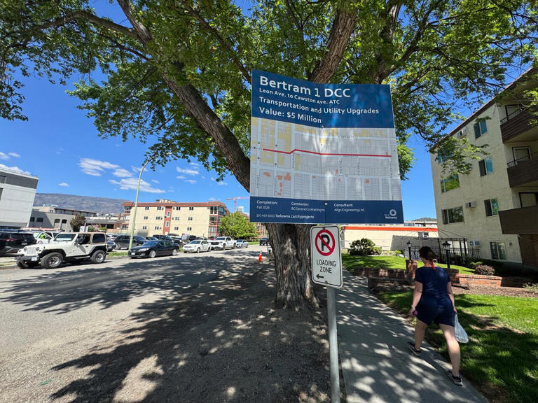 Removal of mature shade trees for downtown Kelowna bike lane project ...