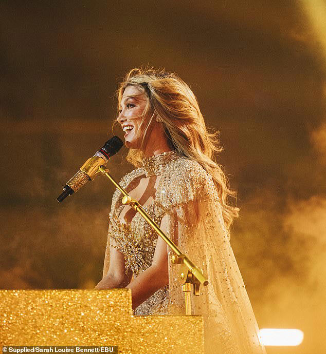 First Look Delta Goodrems Eurovision Rehearsal As Australia Emerges
