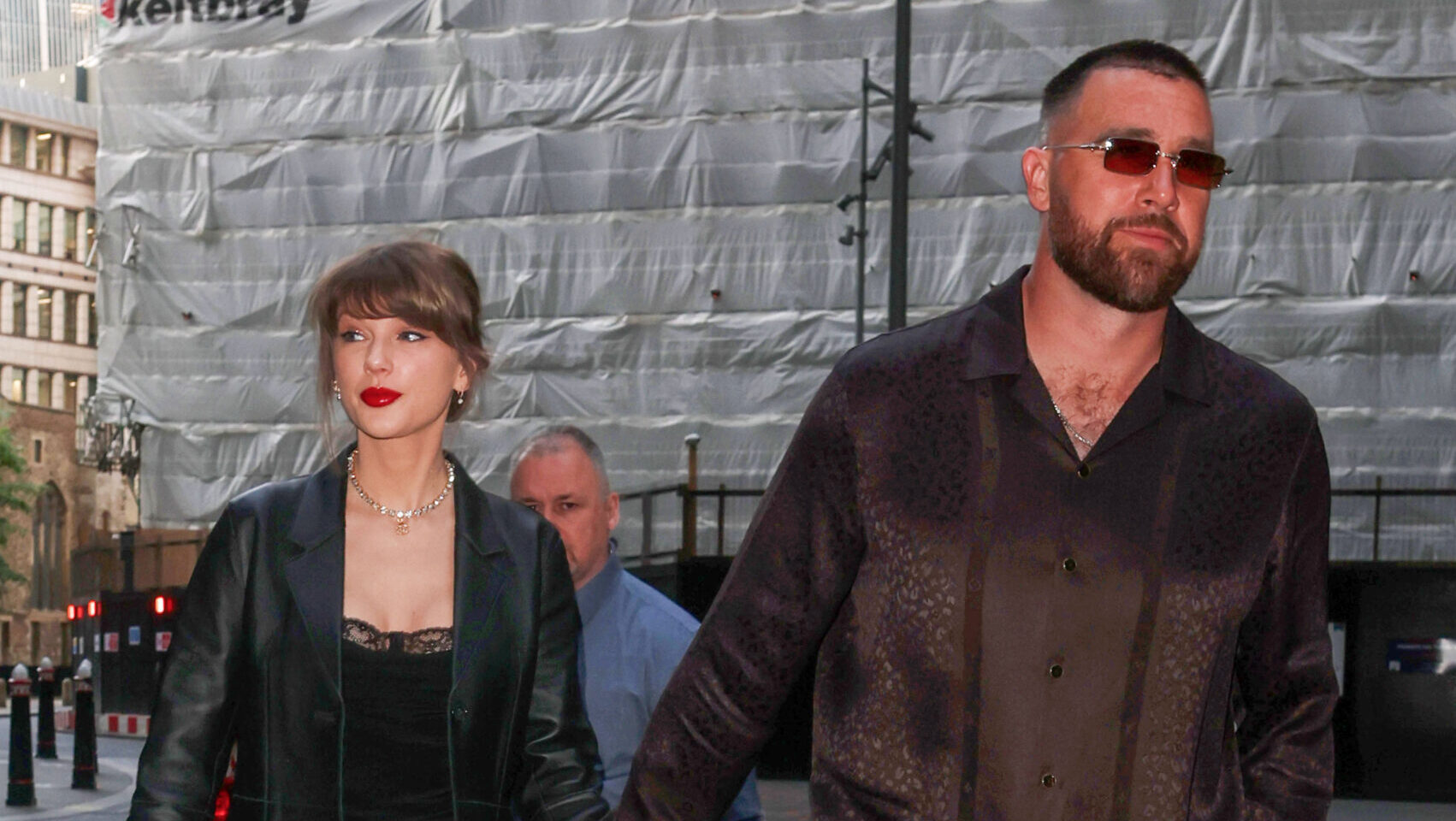 Taylor Swifts Rocks All-Black Staud Lace Look for Night Out with Travis ...