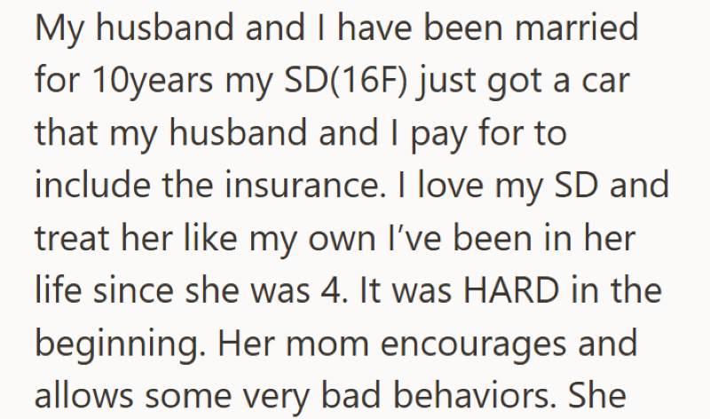 16-year-old protests when stepmom forbids her from driving car to mom's ...