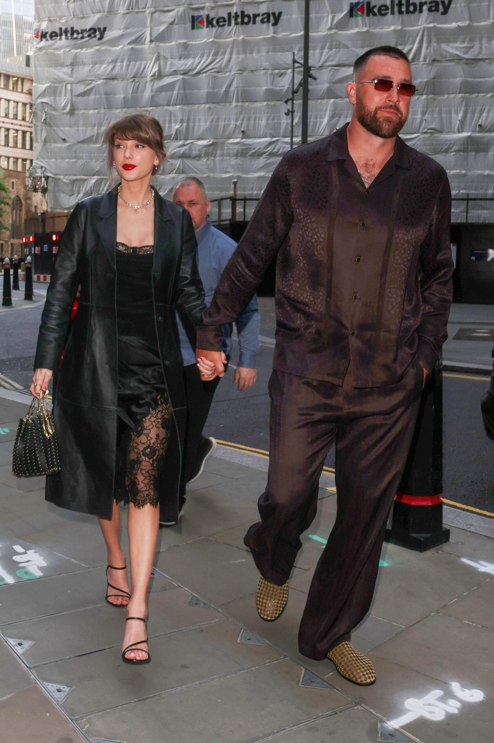 Taylor Swifts Rocks All-Black Staud Lace Look for Night Out with Travis ...