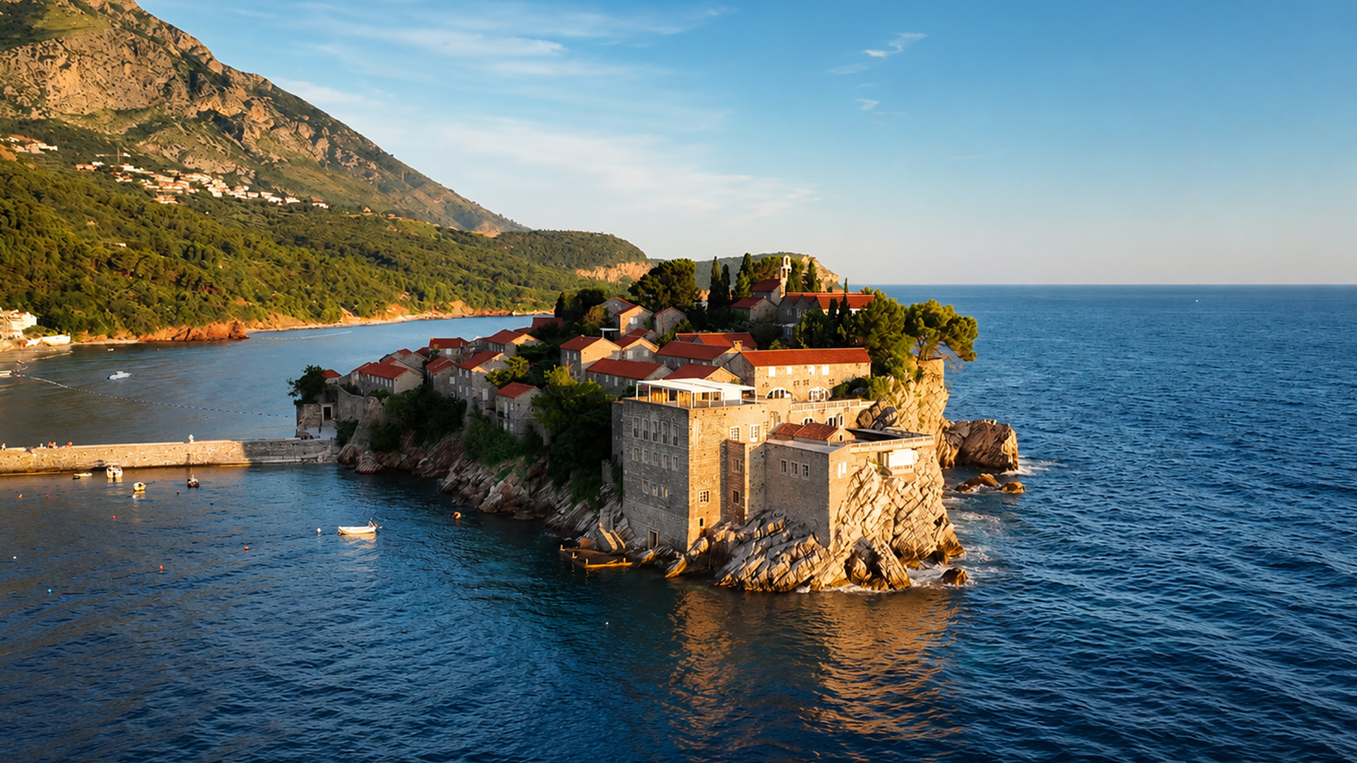 Why was this village built on bare rocks?