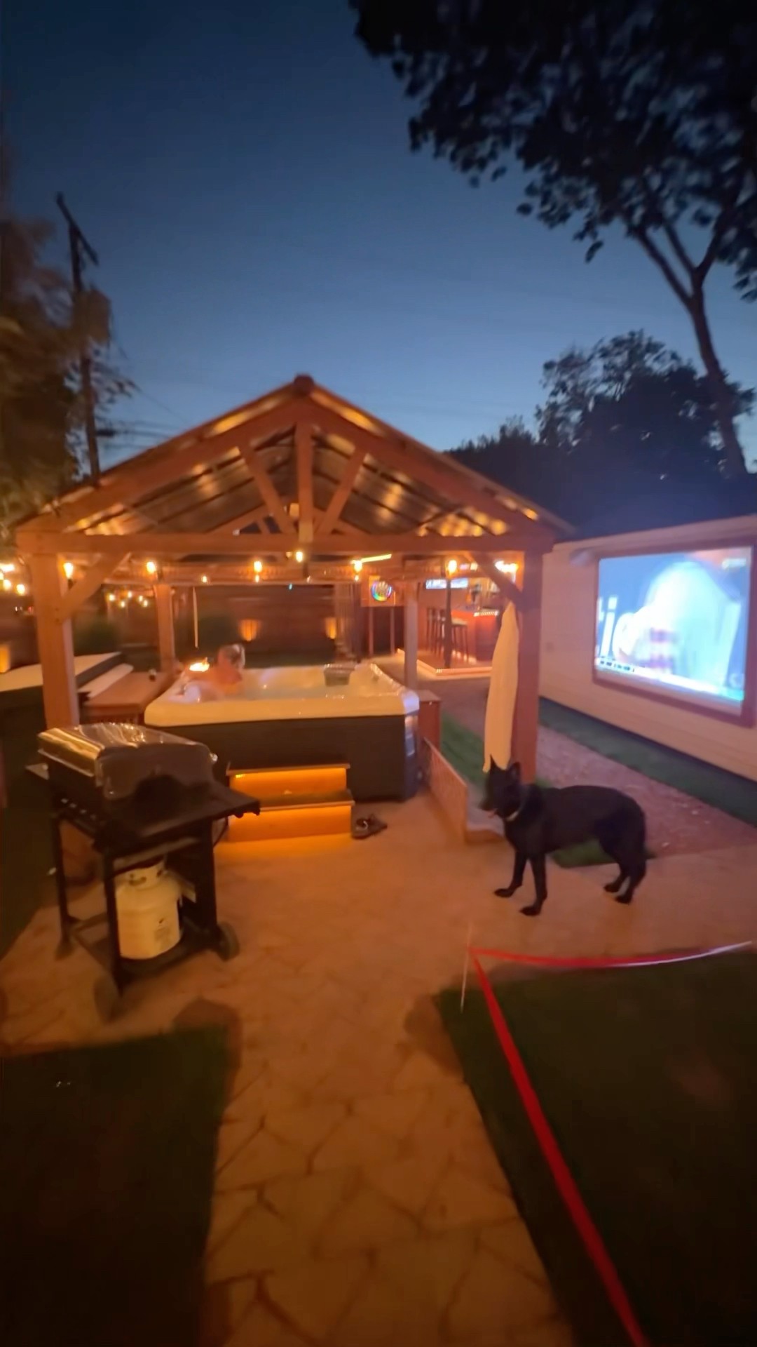 Summer nights in our backyard