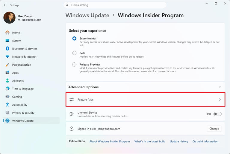 Windows 11 Insider users can now enable experimental features without ...