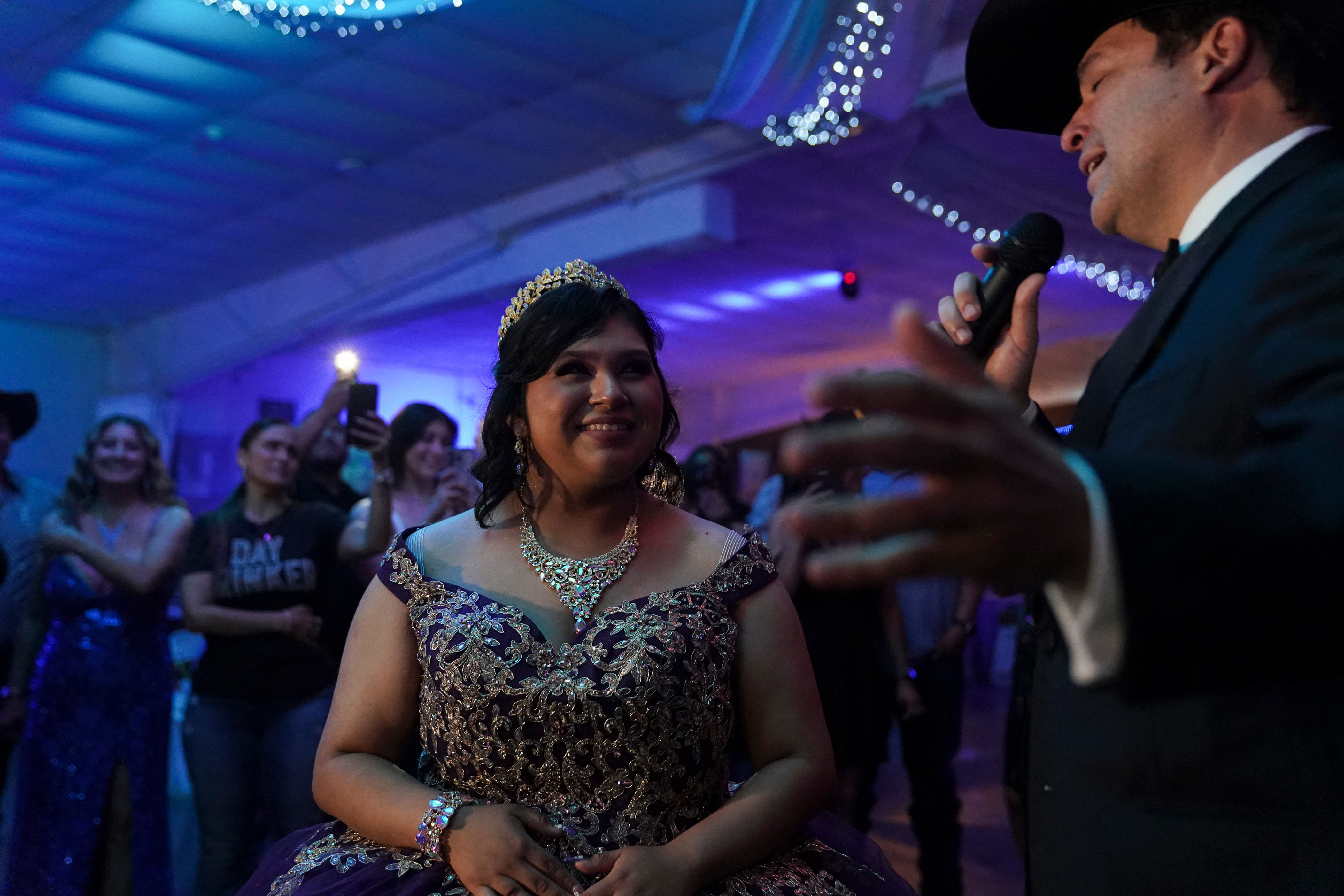 One quinceañera at a time, this singer is taking on the Latino vote
