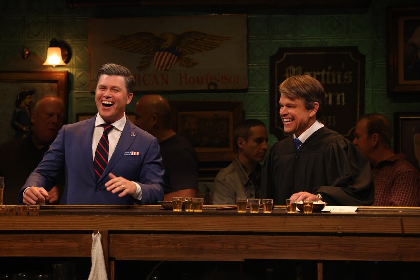 Matt Damon's Brett Kavanaugh joined Aziz Ansari & Colin Jost in SNL's ...