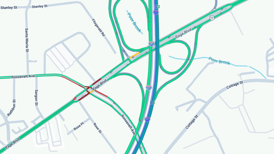 Overnight closures for I-291 eastbound ramps in Springfield