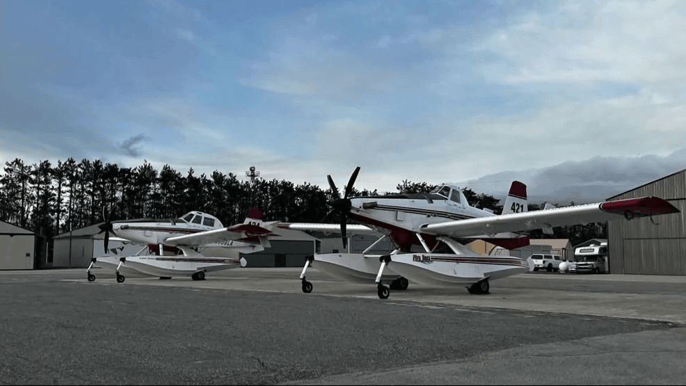 DNR stations two Fire Boss firefighting planes at Gaylord Regional Airport