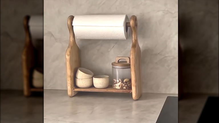 Ditch the basic paper towel holder for a cuter alternative that adds ...