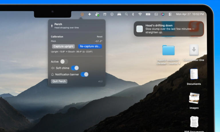 I built a Mac app to track my bad posture with AirPods. I didn’t write ...