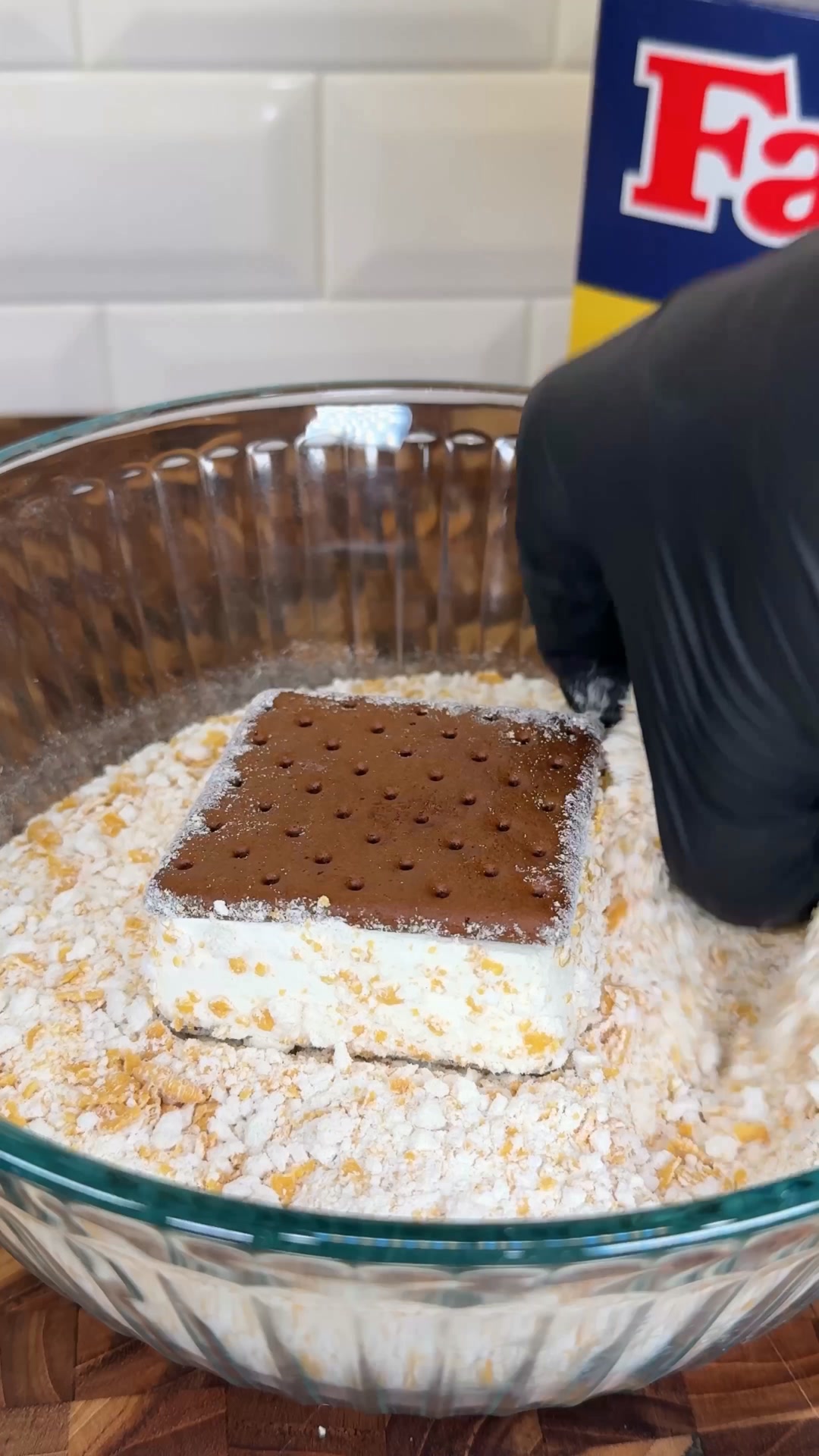 Fried ice cream sandwiches