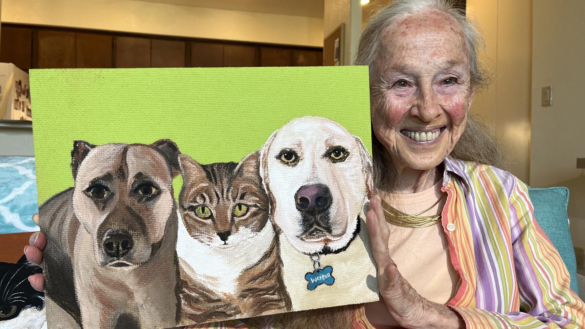 Del Mar artist celebrates painting over 2,000 custom pet portraits