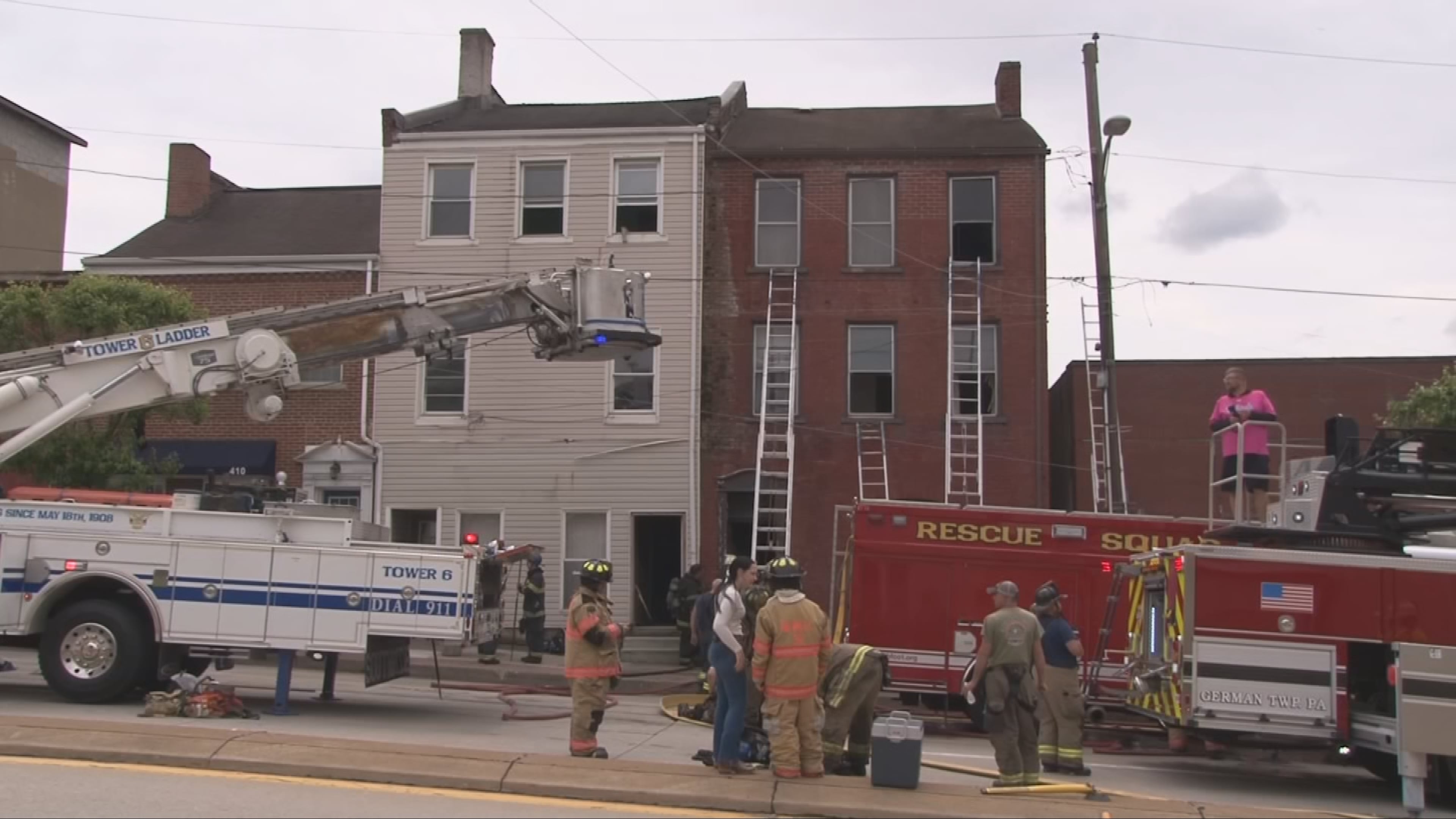 3-alarm fire damages 2 buildings in Fayette County