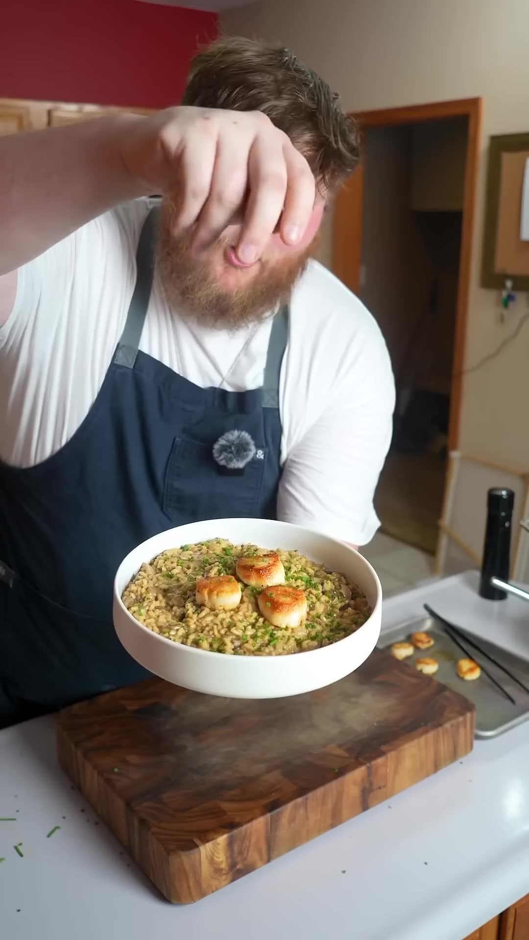 This isn't as intimidating as you may think - creamy risotto scallops