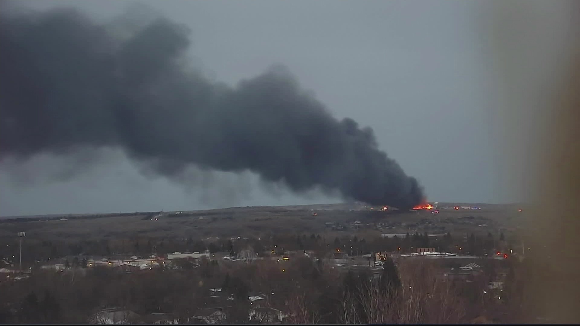 Industrial fire outside of Williston