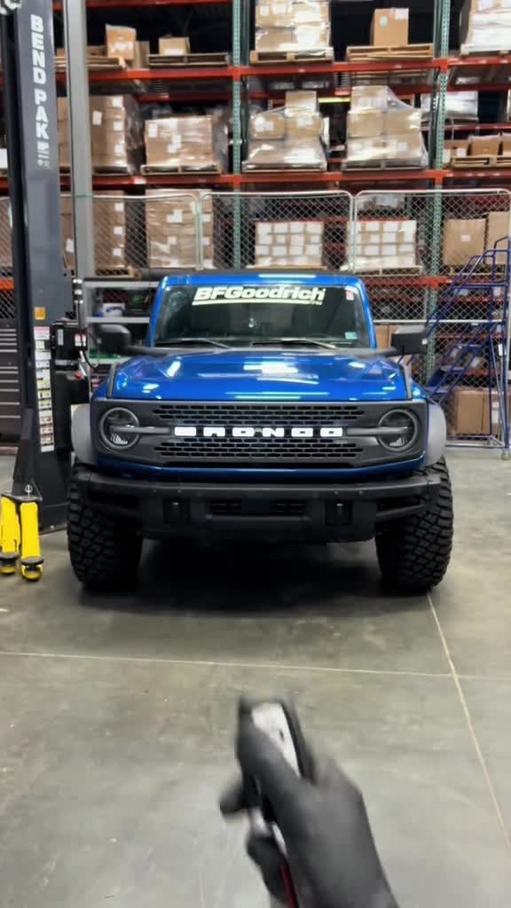 New LED emblems light up this customized Ford Bronco