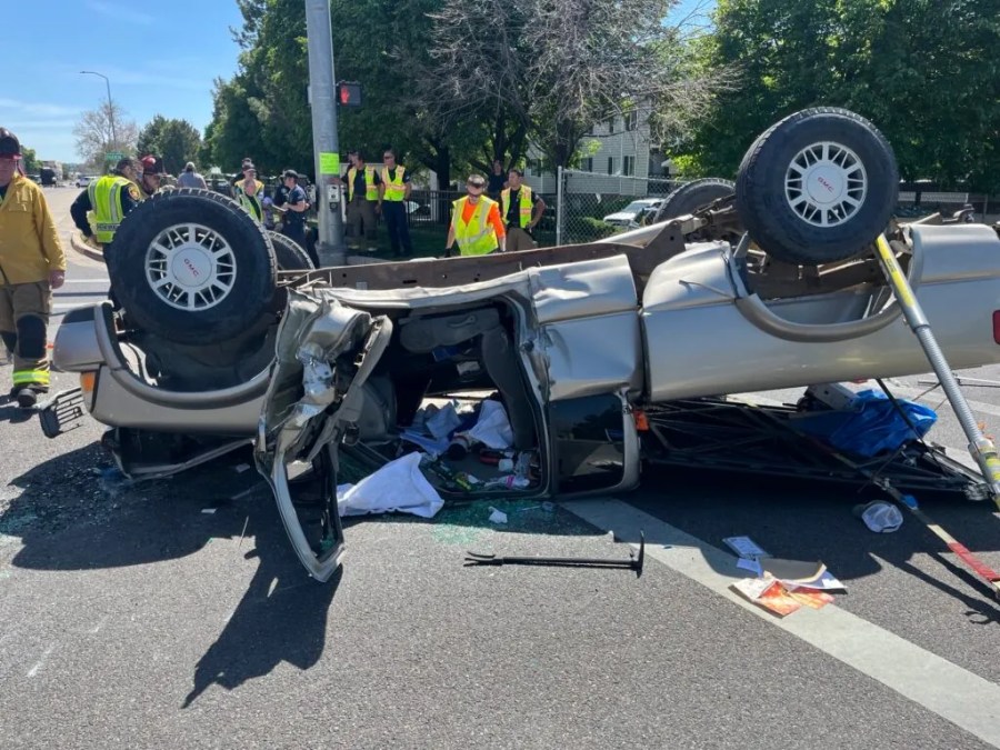 Rollover crash in Harrisville sends one to hospital