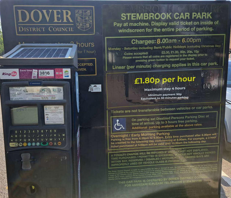 Shock at Dover District Council’s plan to make all its car parks cashless