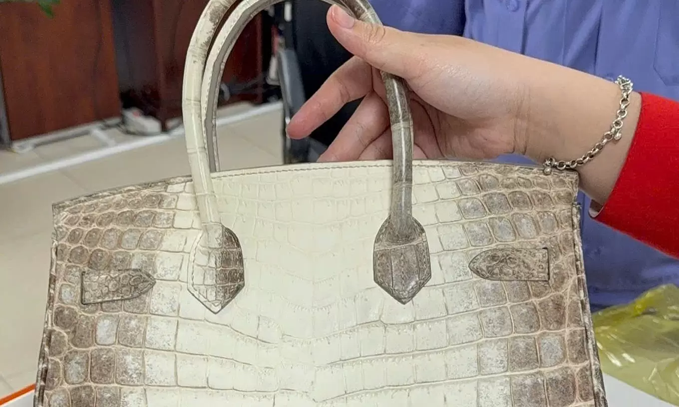 Two Hermes handbags confiscated from death row tycoon Truong My Lan up ...