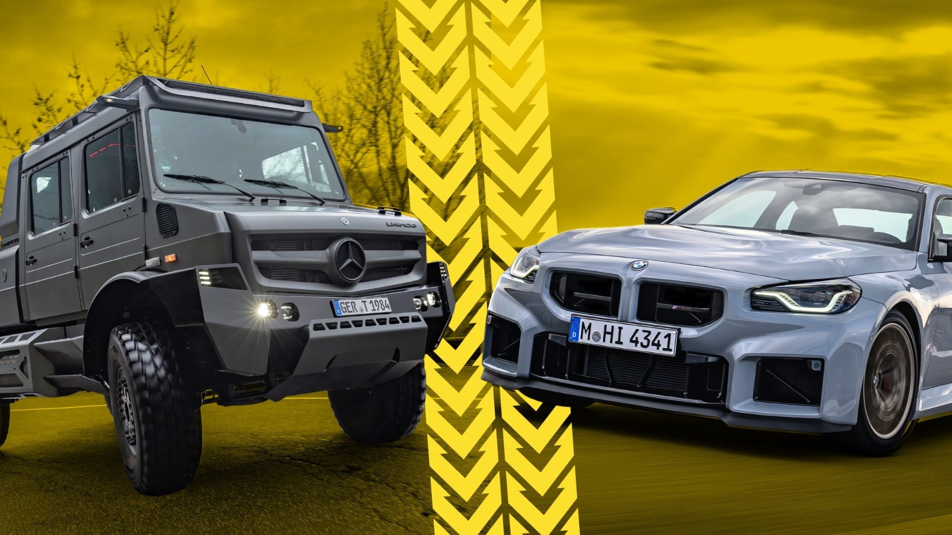 Mercedes-Benz luxury Unimog vs BMW M2 CS