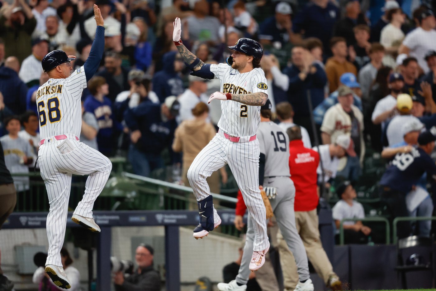 Turang's homer off Bednar in 9th helps Brewers complete sweep with 4-3 ...