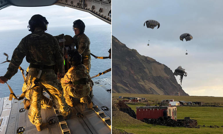 How troops parachuted on to island with no airstrip and a volcano to ...