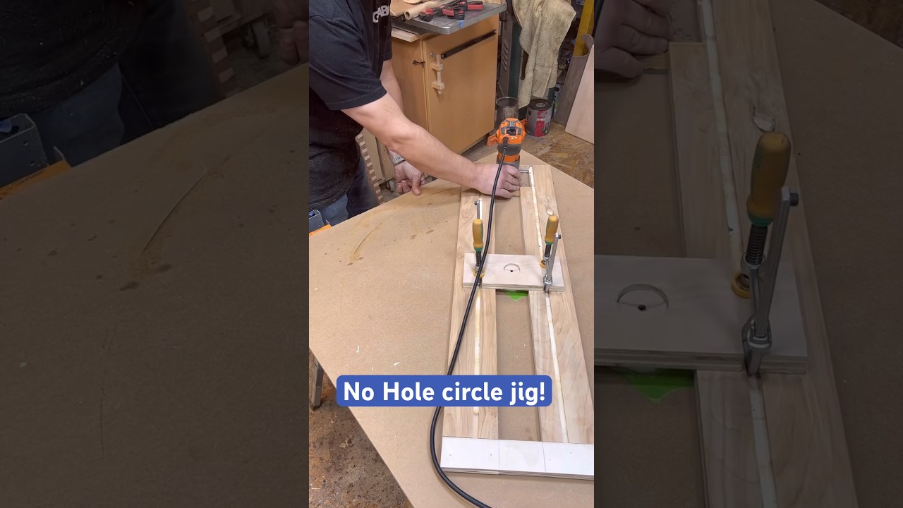 No hole circle jig prototype #woodworking #tools #workshop