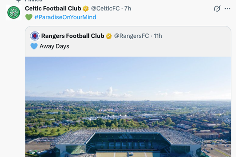 Rangers forced into awkward social media retreat as Celtic admin rubs ...