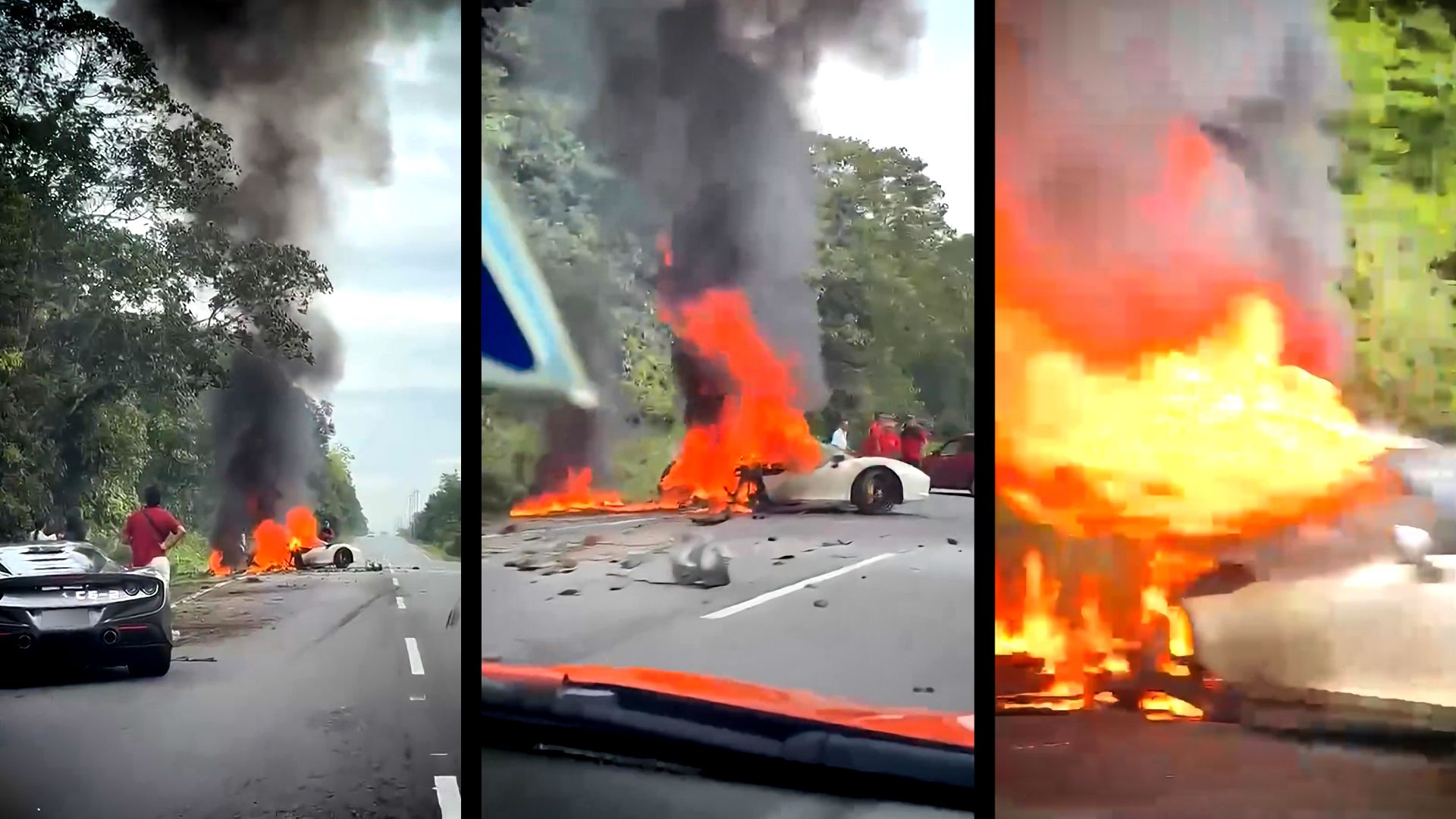 Singaporean couple were killed after their Ferrari crashes and catches ...