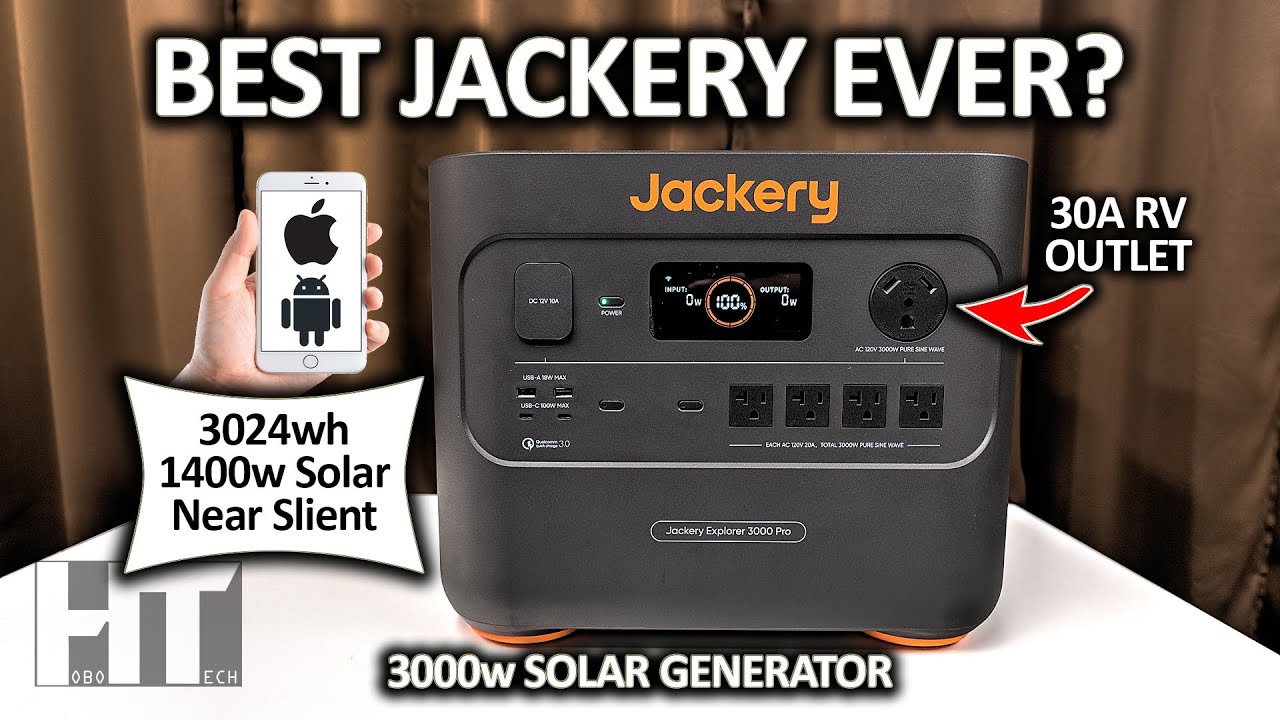 Jackery 3000 Pro 3000W UPS solar generator lithium battery power ...