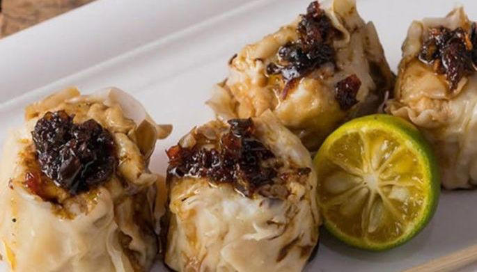 Homemade potato chicken siomai