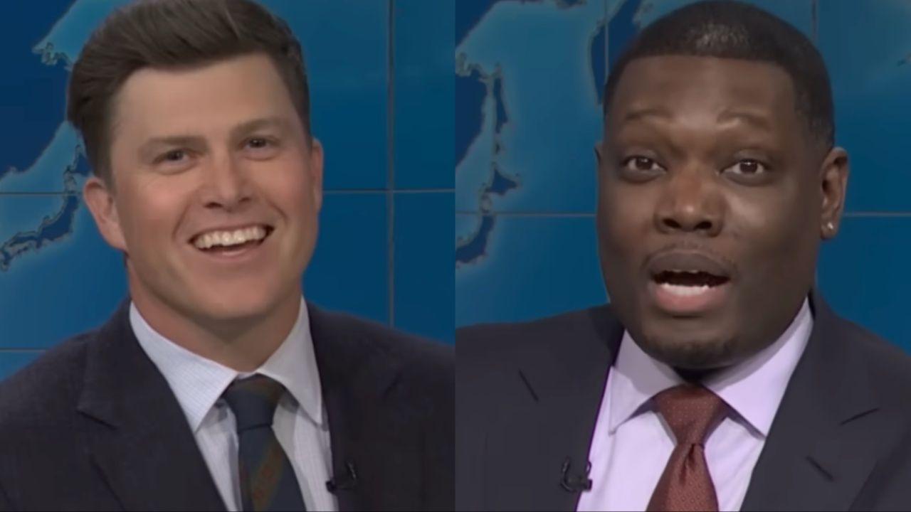 Colin Jost and Michael Che kept trolling each other with the same dumb ...