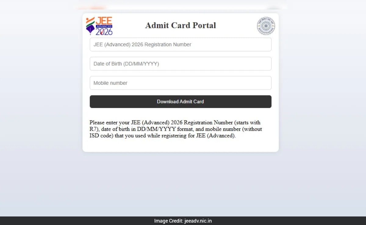 JEE Advanced admit card 2026 out, here's direct link to download hall ...