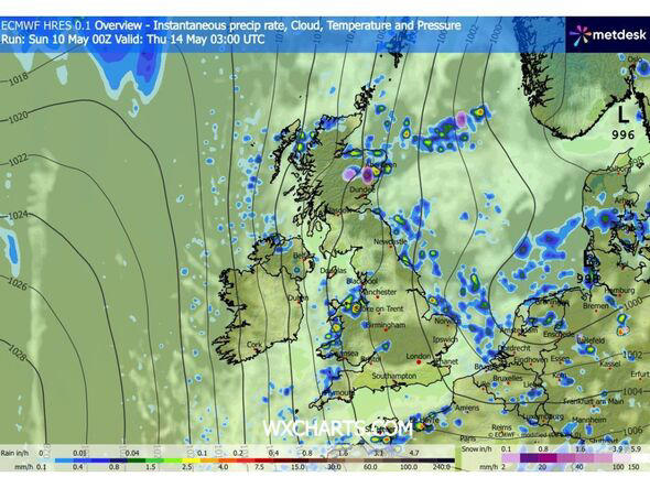 UK weather maps show 42 hours of snow from Tuesday - as far south as ...
