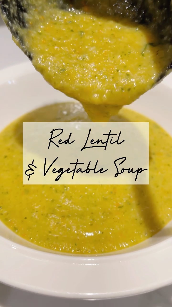 Red lentil curry vegetable soup recipe