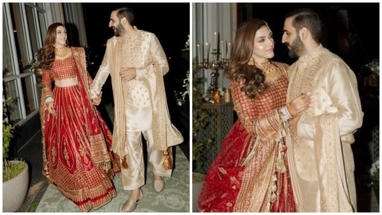 Indian actor Mehreen Pirzada looks absolutely stunning in red lehenga ...
